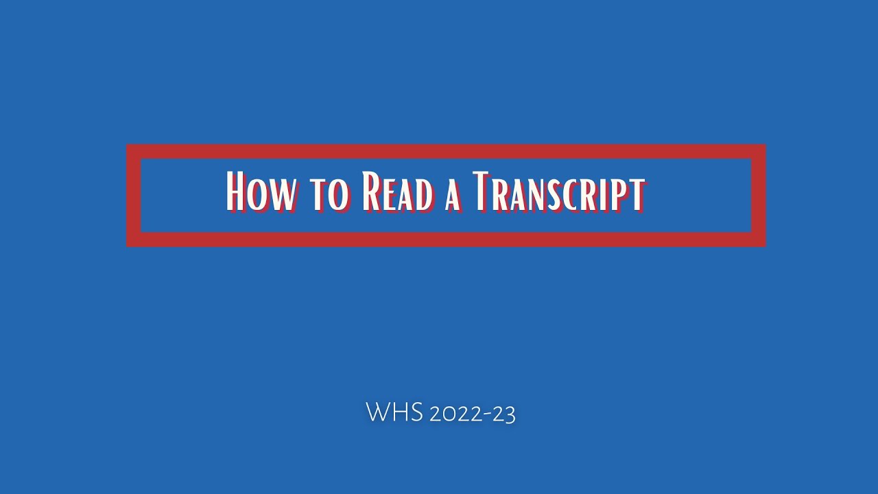 Transcript Review 2022