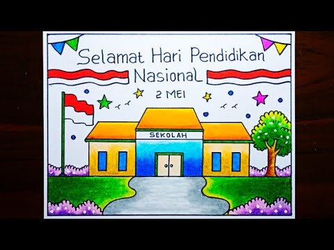 Cara membuat poster Hari pendidikan nasional 2024 - Poster hari pendidikan nasional - HARDIKNAS