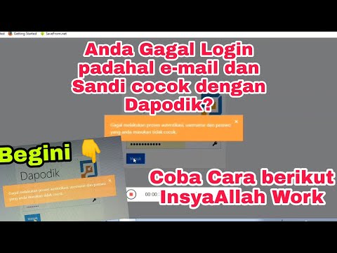 Solusi Gagal Login SSO DAPODIK padahal E-mail dan sandi cocok dengan aplikasi Dapodik