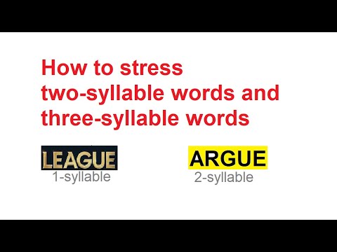 Stress for two-syllable and three-syllable words (r1- 7)