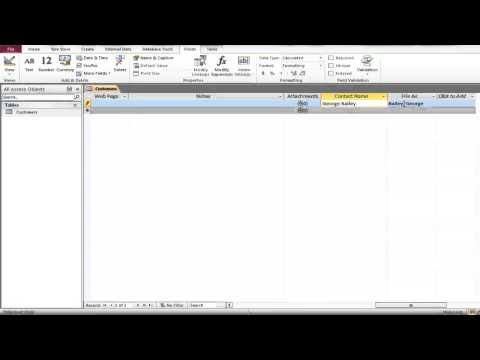How to create tables using Application parts in Microsoft Access