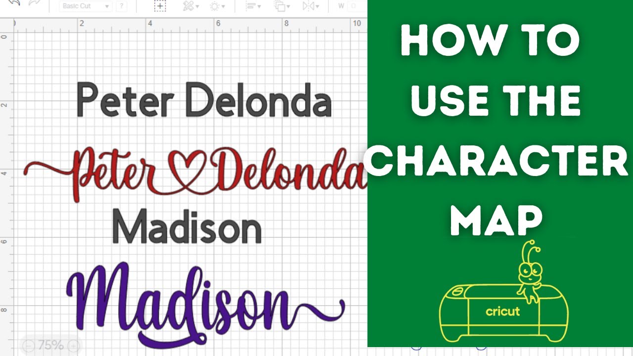 🤓CRICUT FONT HELP!! HOW TO USE THE CHARACTER MAP IN CRICUT DESIGN SPACE