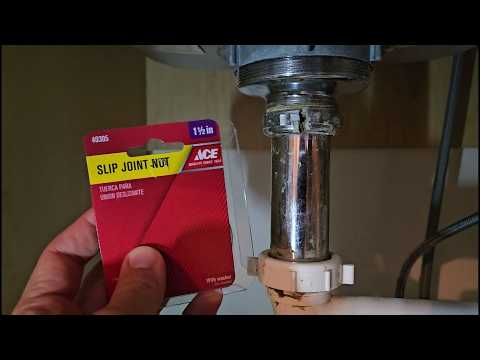 How to replace a slip joint nut on a leaking sink drain