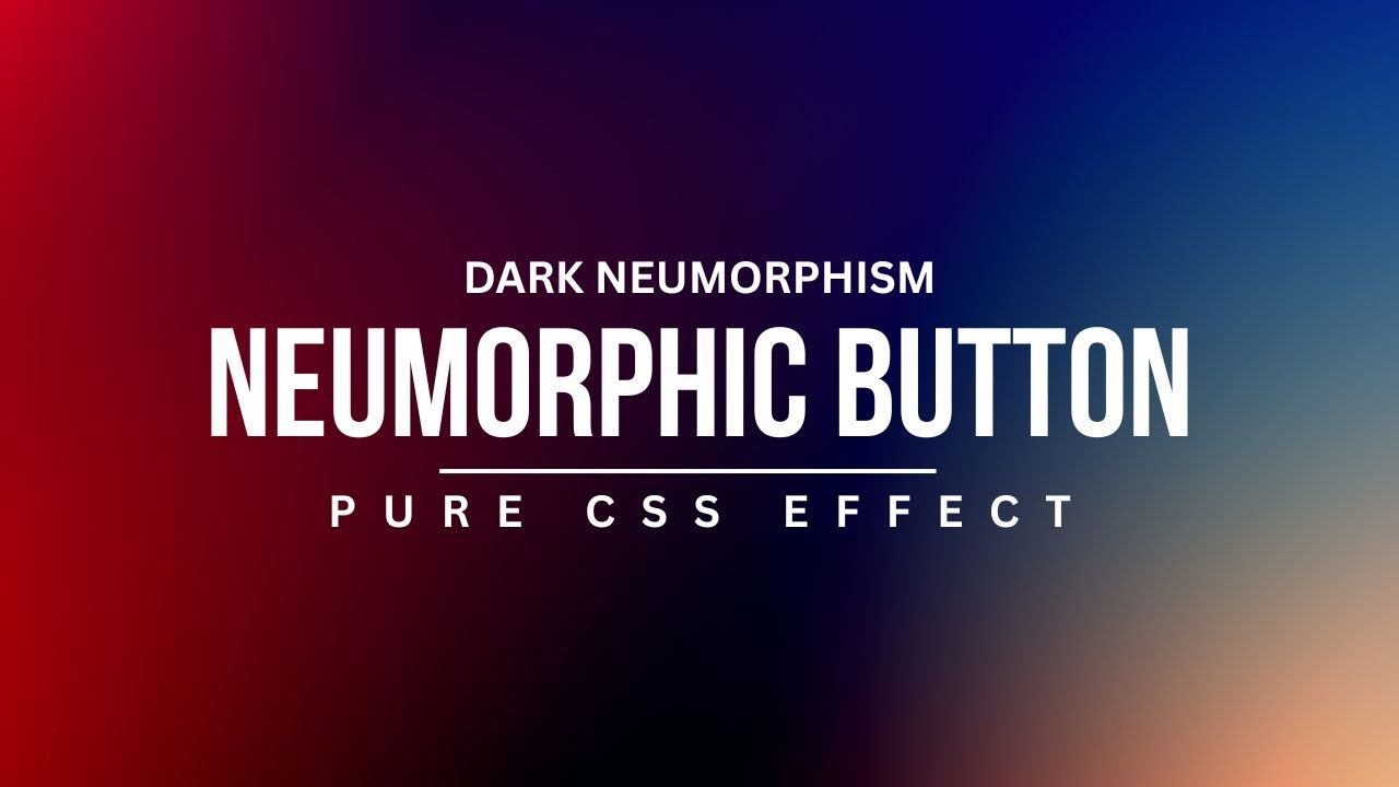 CSS Dark Neumorphism Button UI Design | Pure CSS Tutorial