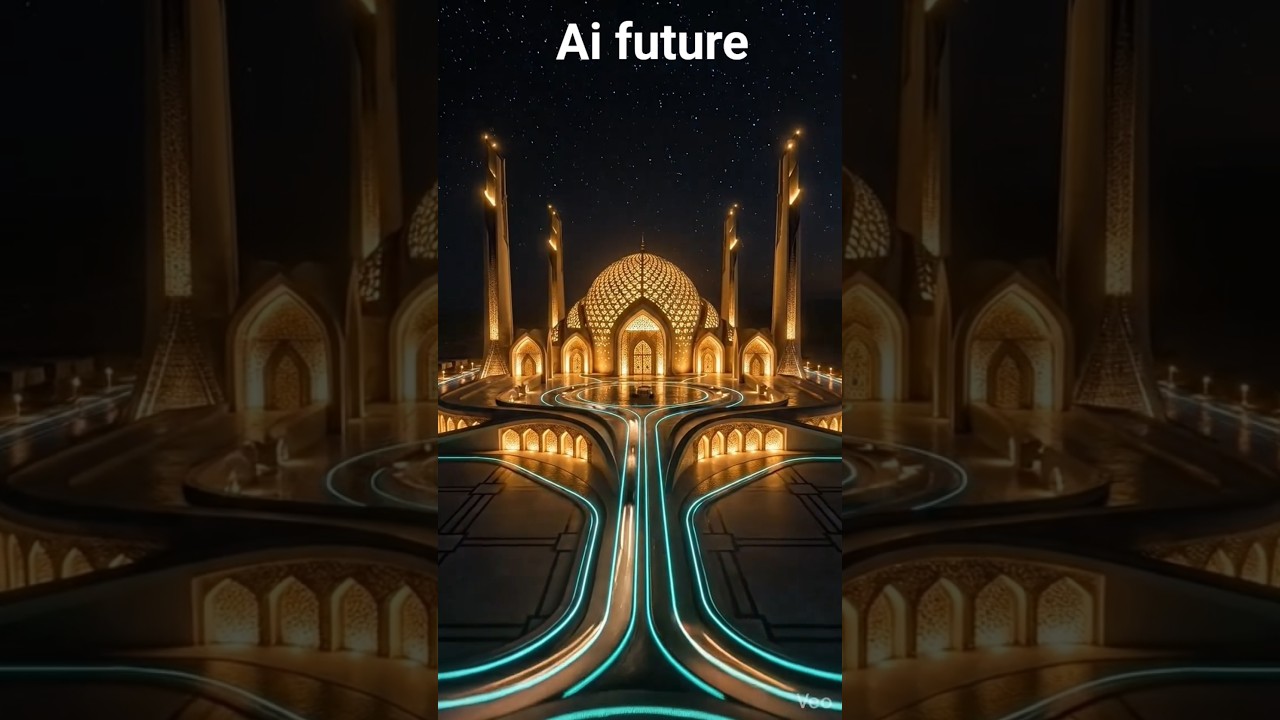 Glowing Future Mosque 🕌✨ | AI Timelapse That Feels Unreal (2026)
