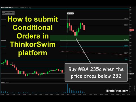 How to Submit Conditional Orders in ThinkorSwim | by UC @iTradePrice