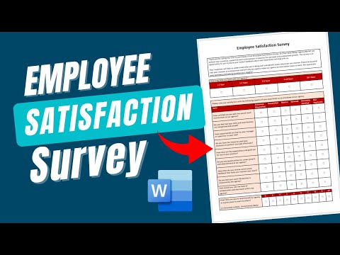 How to Create Employee Satisfaction Survey Form in Word | Template Design