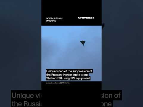 Ukrainian EW Equipment Suppresses Russian Shahed 136 Drone #warinukraine #drone