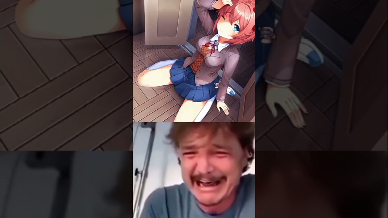 Pedro Pascal Crying doki doki literature club #short