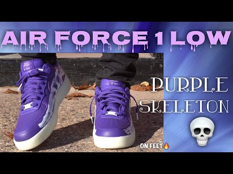 Purple Skeleton Air Force 1 Low On Feet & Review