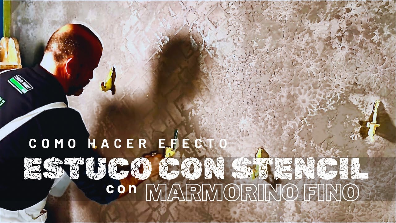 STUCCO with TEMPLATES, fine marmorino effect stencil