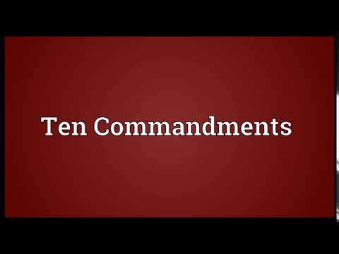 Ten Commandments Meaning | Wordogram