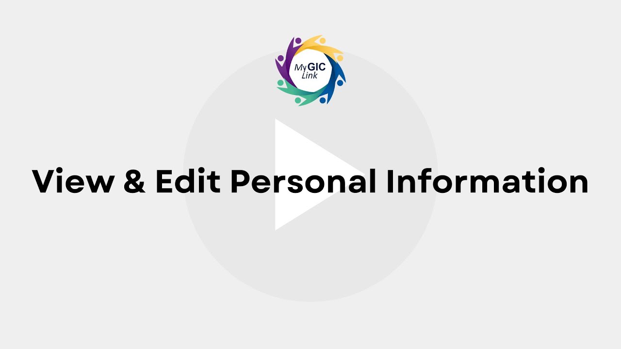 MyGICLink | View & Update Personal Information