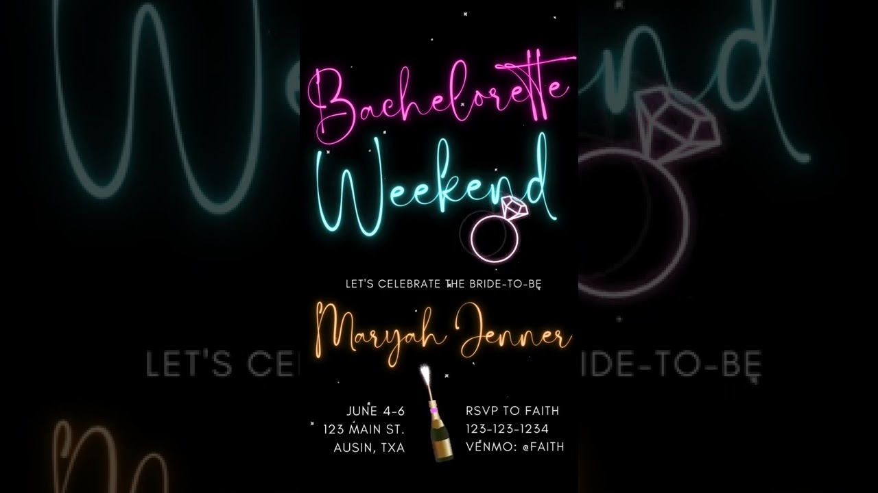 Bachelorette Itinerary and Invitation