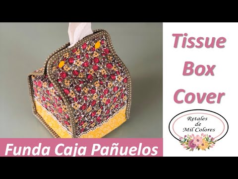 Funda de Caja de Pañuelos o Rollo de Papel. Tutorial fácil para aprender a acolchar rombos. 048
