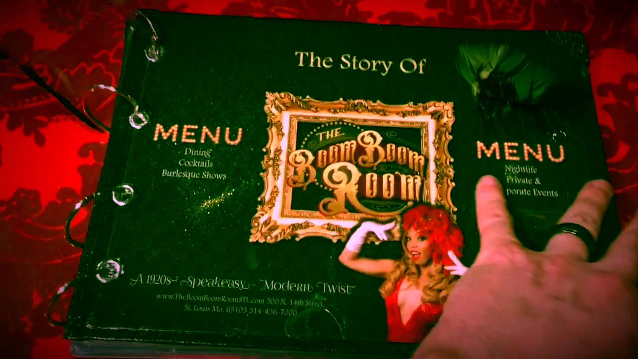 The new hand made Boom Boom Room Menu