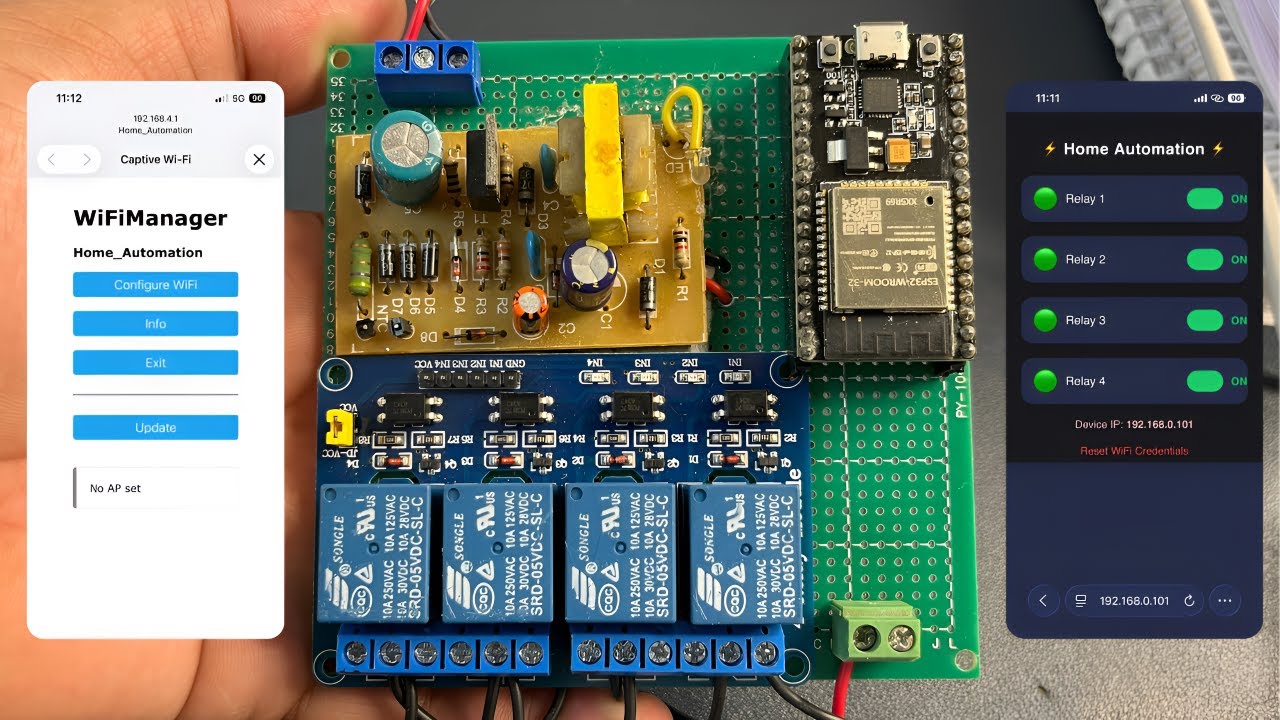 ESP32 Home Automation: Easy WiFi Config + Local Web Control