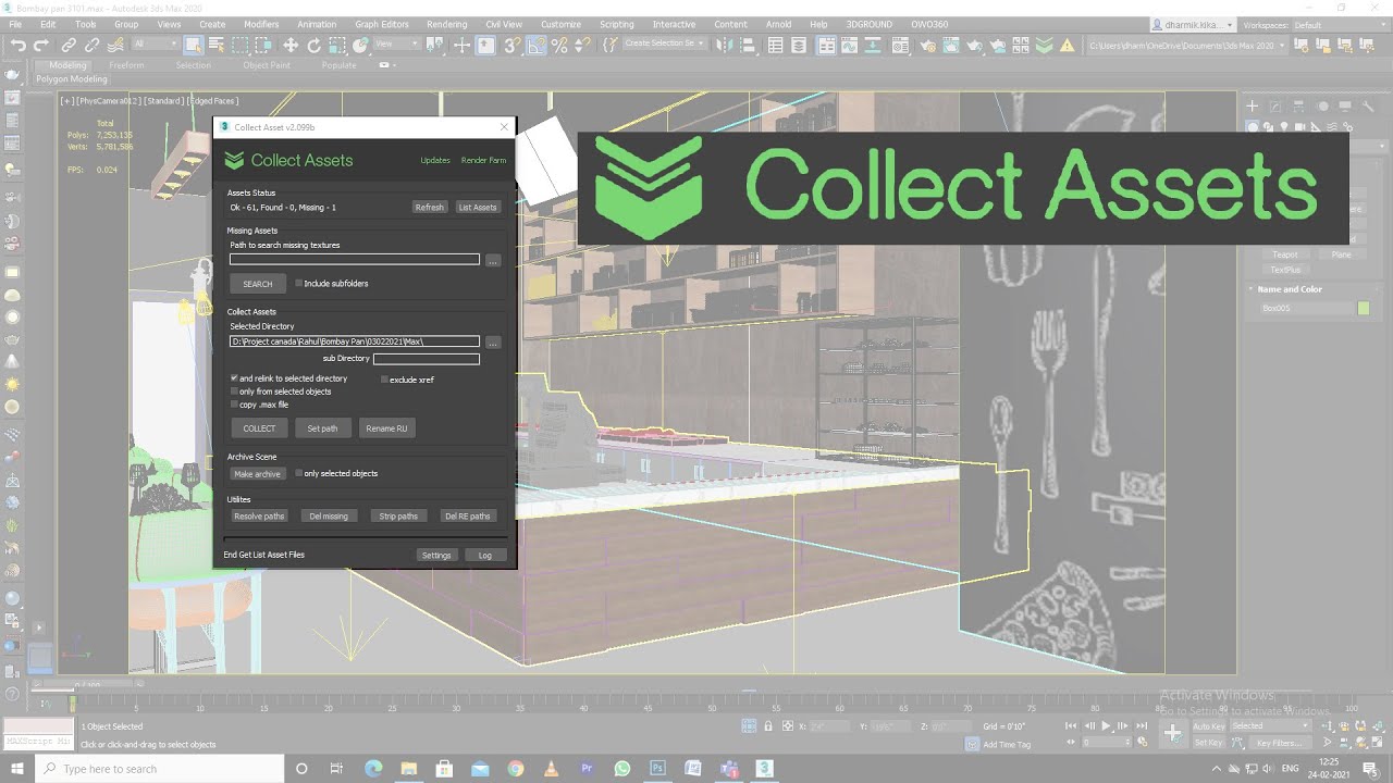 Collect Asset Script | Material Collector | Best 3Ds Max Script | Free link in Description | 2021