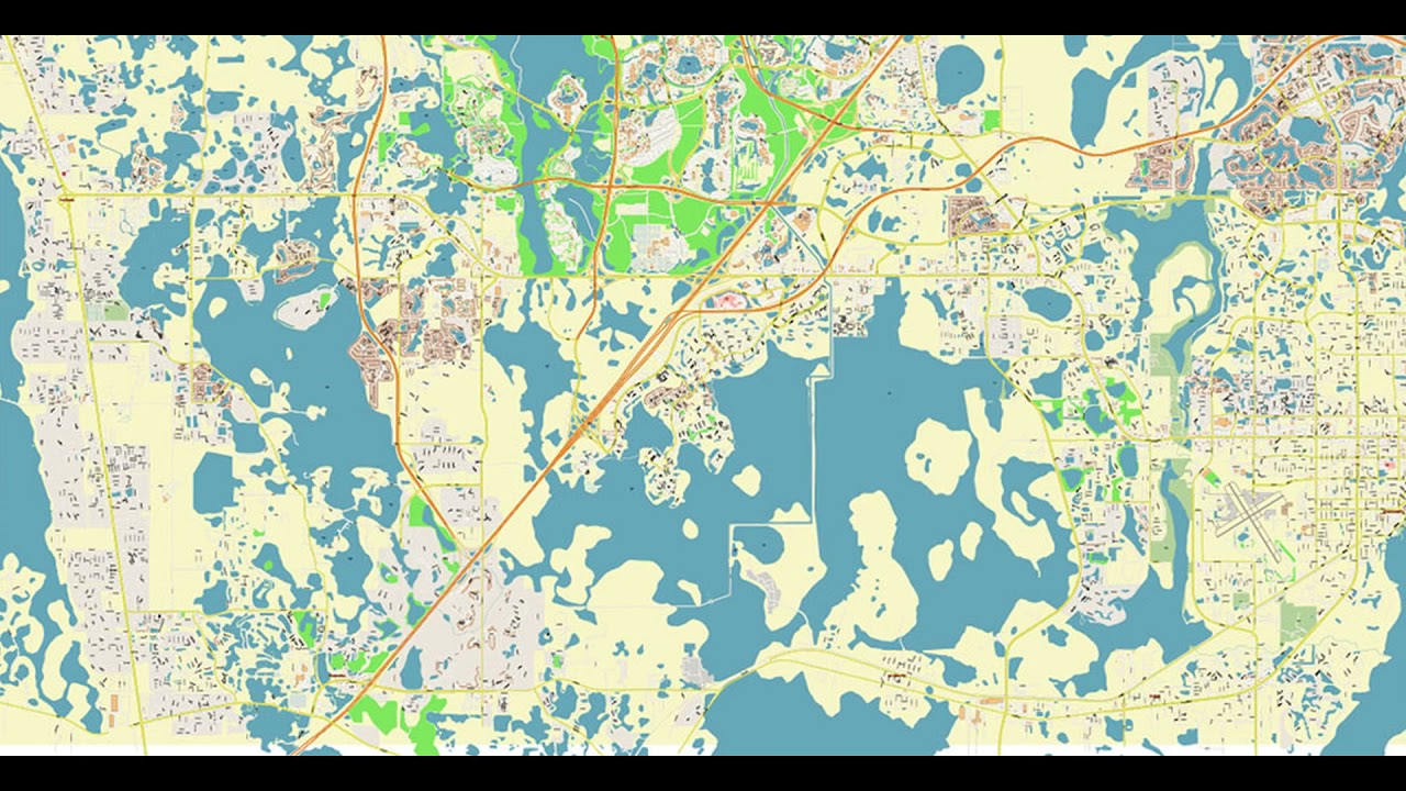 Orlando Florida Vector Map 17B Editable PDF