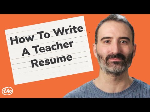 How To Write Your Teacher Resume (2023)