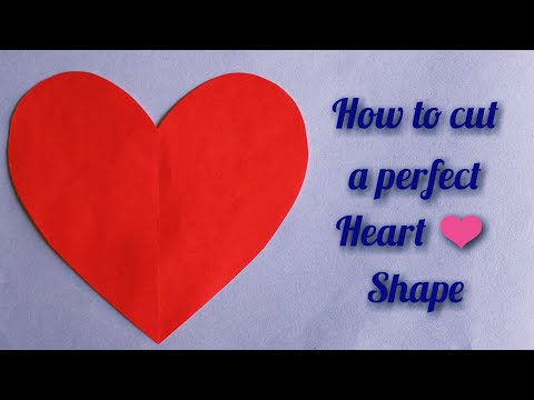 How To Cut A Perfect Heart❤️ shape / Make Easy Paper Heart || Priti's Art & Craft.
