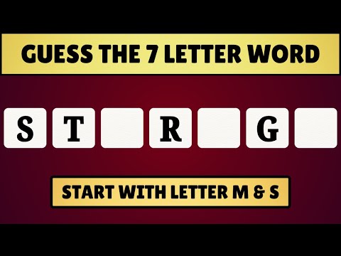 Guess the 7-Letter Word with Missing Vowels - Start with M and S | Quiz World Sunita