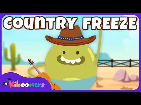 Country Freeze Dance - THE KIBOOMERS Preschool Songs - Brain Break