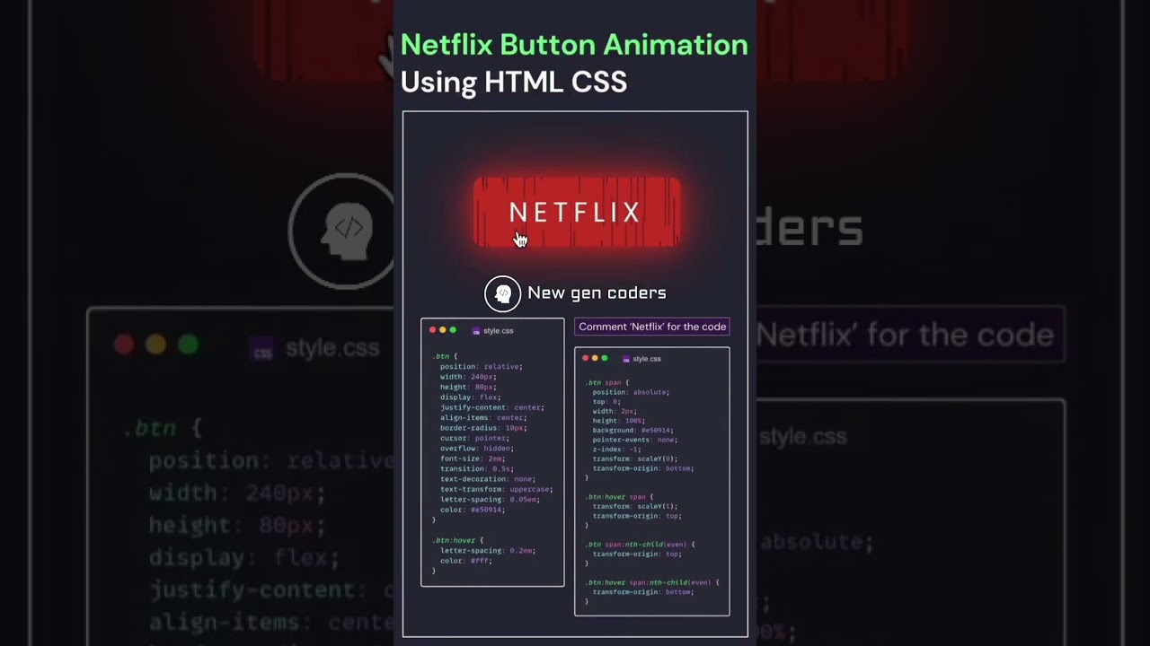 Netflix icon Animation with html css js #coding #webdesign #python #viral #frontend #css #viralvideo