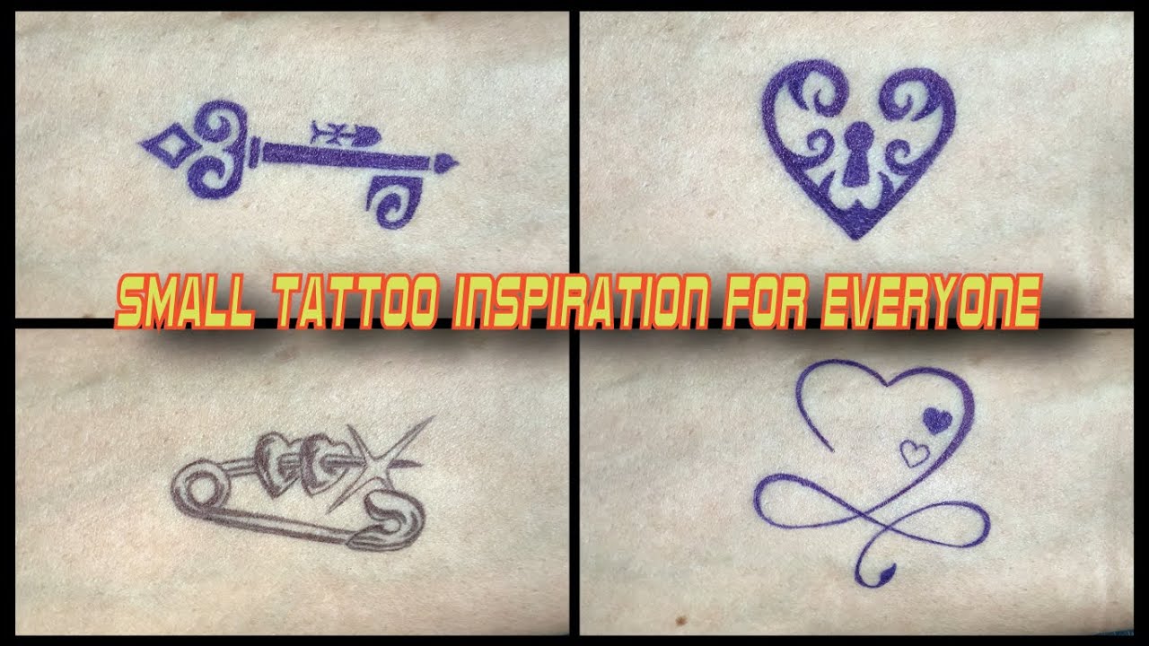 Simple DIY Small Tattoo Inspiration for Everyone: Safety pin // Key // Heart Lock // Heart Love