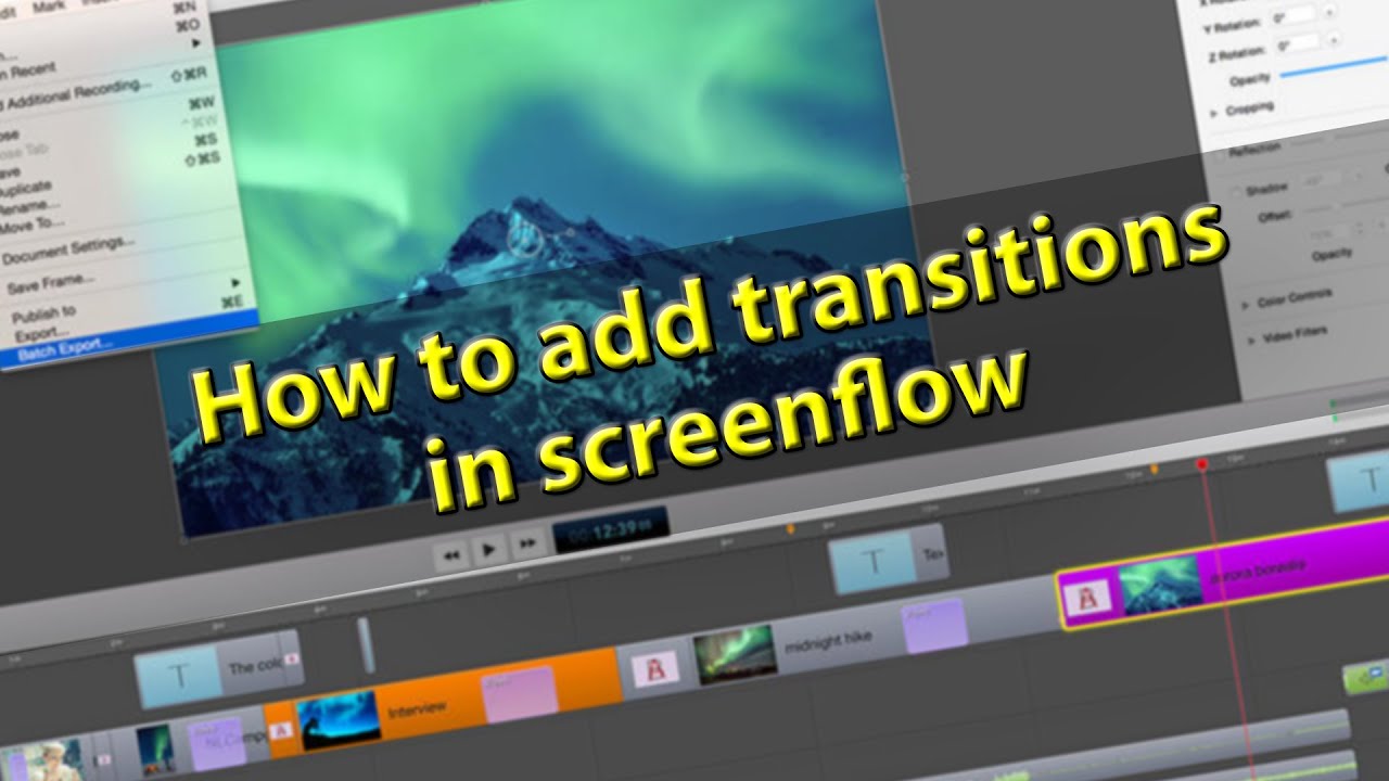 Screenflow Tutorial - How to add transitions in screenflow