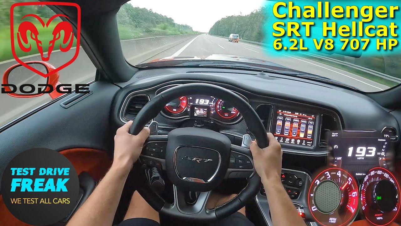 2015 Dodge Challenger SRT 6.2 Hellcat Red Key 707 HP TOP SPEED AUTOBAHN DRIVE POV