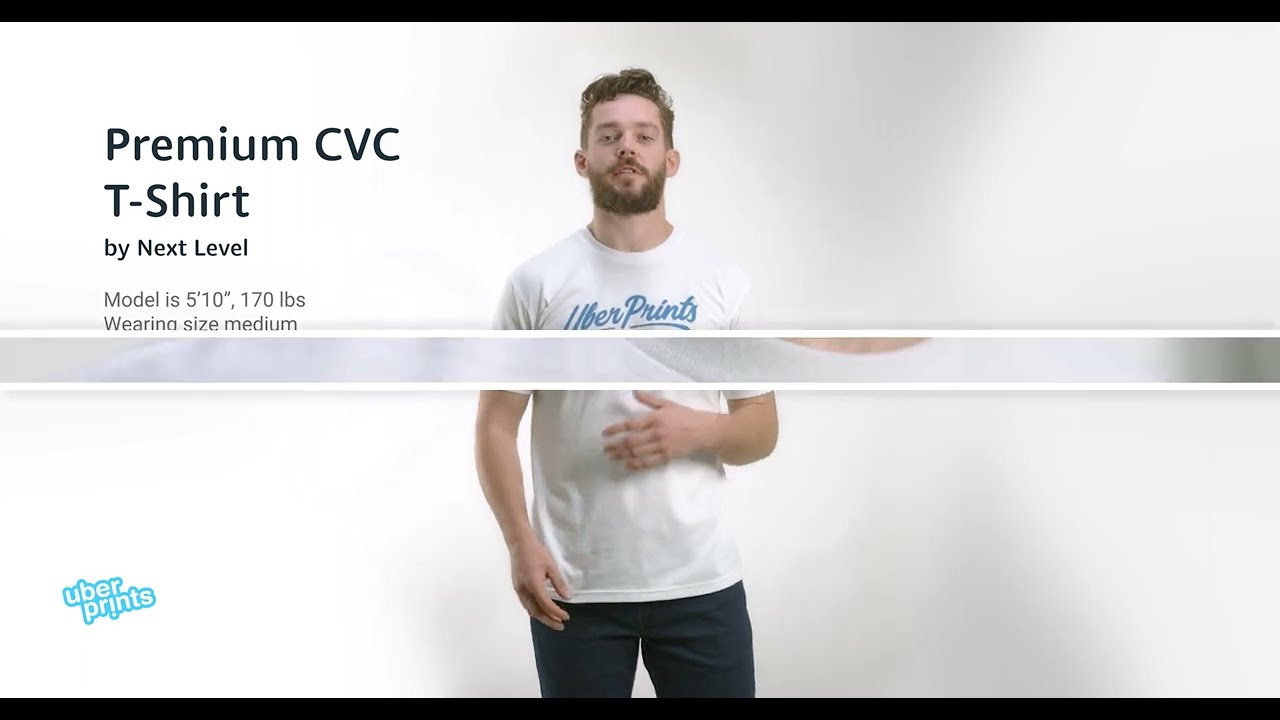 Premium CVC T-Shirt by Next Level - Review Clip | Custom Printed at UberPrints