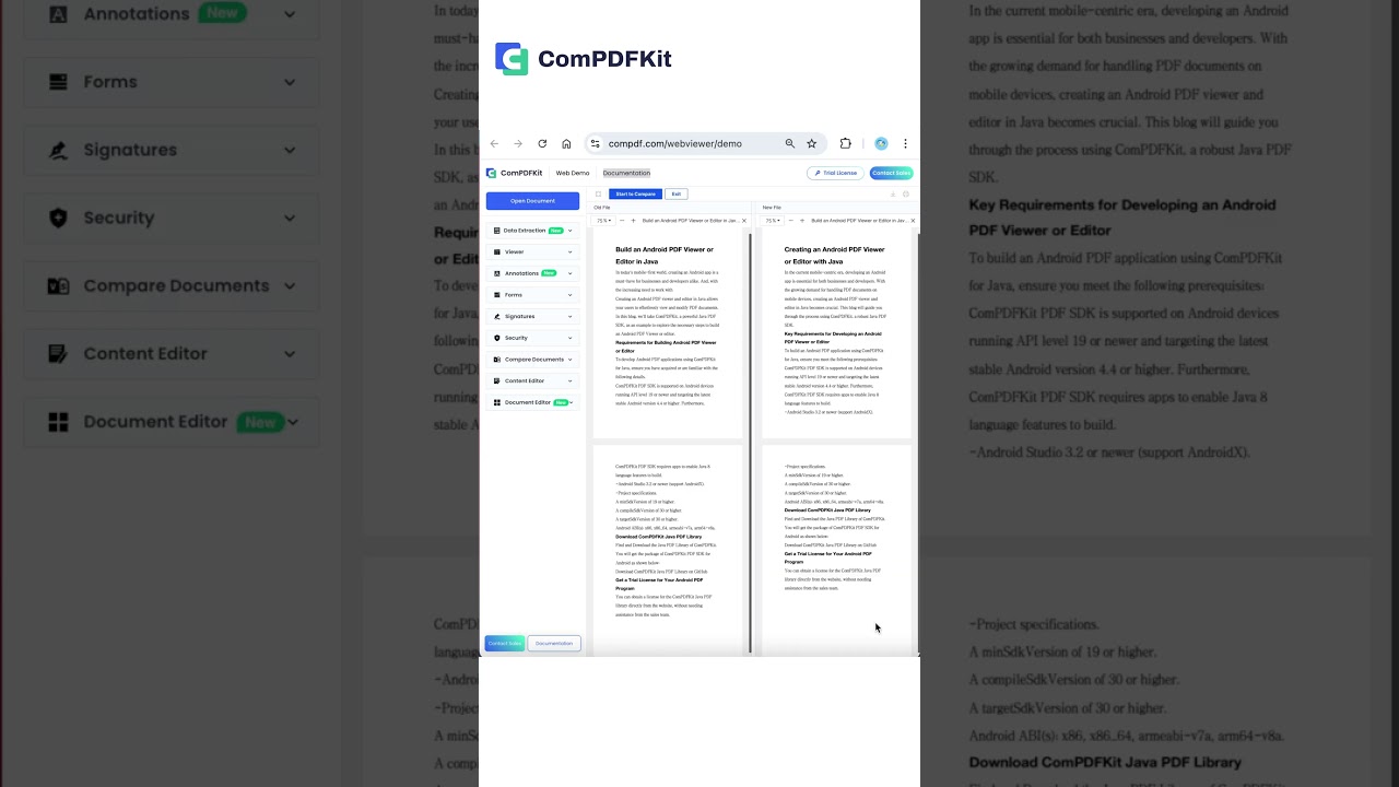 Compare the Difference of Two PDF Documents-Web#pdf #web #comparepdfdocuments #shorts #pdfcomparison