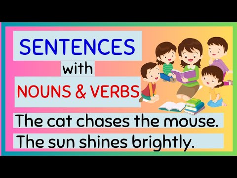 NOUNS/VERBS SENTENCES / Kinder - Grade Three / Learning to Read