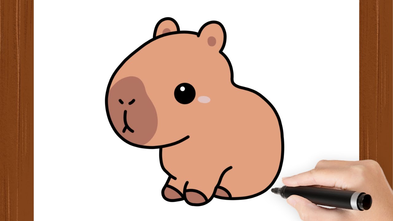 How To Draw CAPYBARA KAWAII I Easy