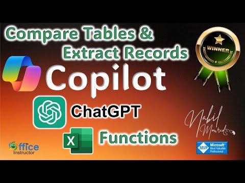 Compare Lists and Tables: Excel Functions - Copilot - ChatGPT
