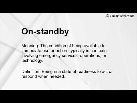 On-standby Meaning