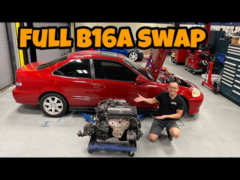 AHC EM1 Restoration Project - How To Remove Full B16A Engine and Transmission Swap (Episode 11)