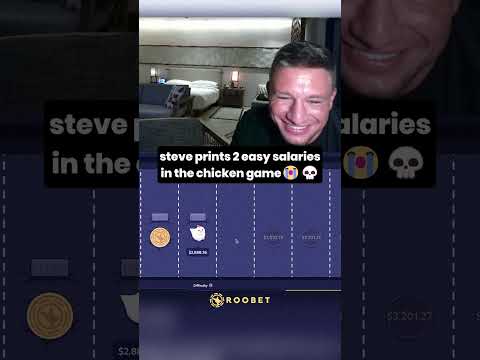 STEVE PRINTS 2 EASY SALARIES IN THE CHICKEN GAME!! ππ₯ #casino #slots #roobet