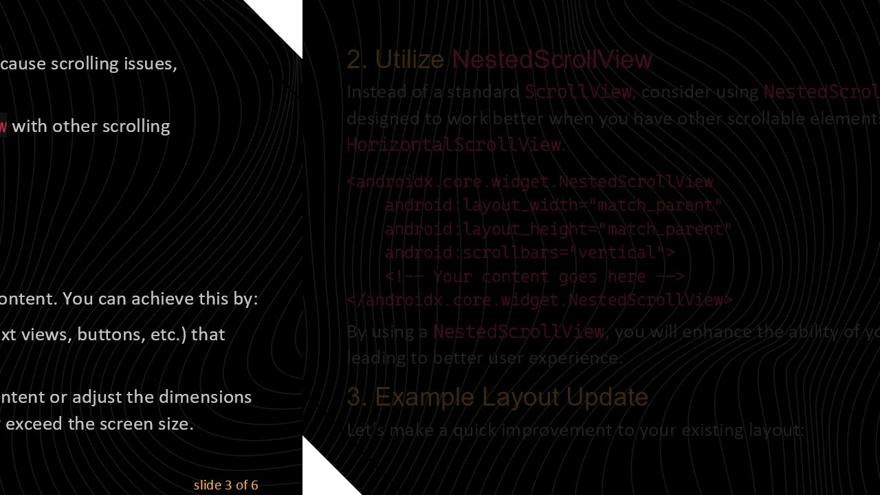 How to Fix Your ScrollView Not Scrolling in Android Studio