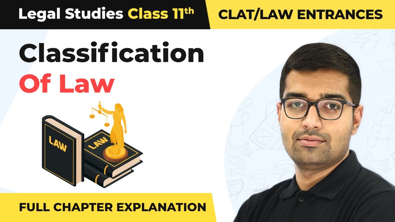 Class 11 Legal Studies Chapter 2 | Classification of Law Full Chapter Explanation