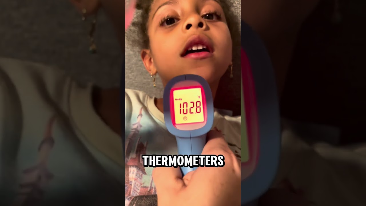 🥵Fevers in kids can be hard to take.  Here is a doctor mom hack!  #fever #thermometer #momhack