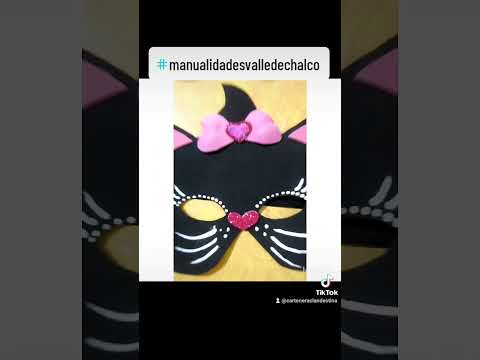 IDEAS EN FOMI - ANTIFAZ GATITA FOAMI