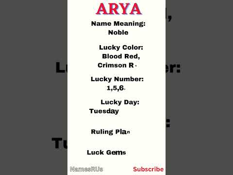 Arya Name Meaning #shorts #namemeaning #arya