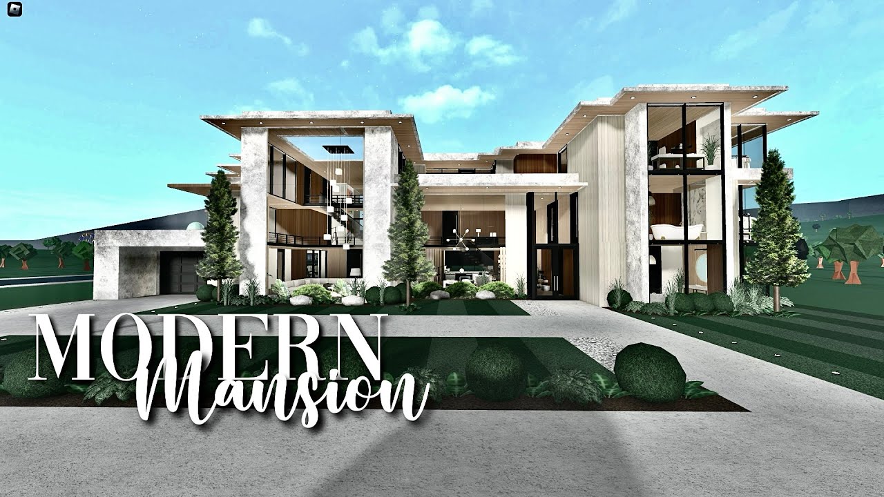 Bloxburg: Modern Mega 3 Story Mansion | No Large Plot | Realistic House Build