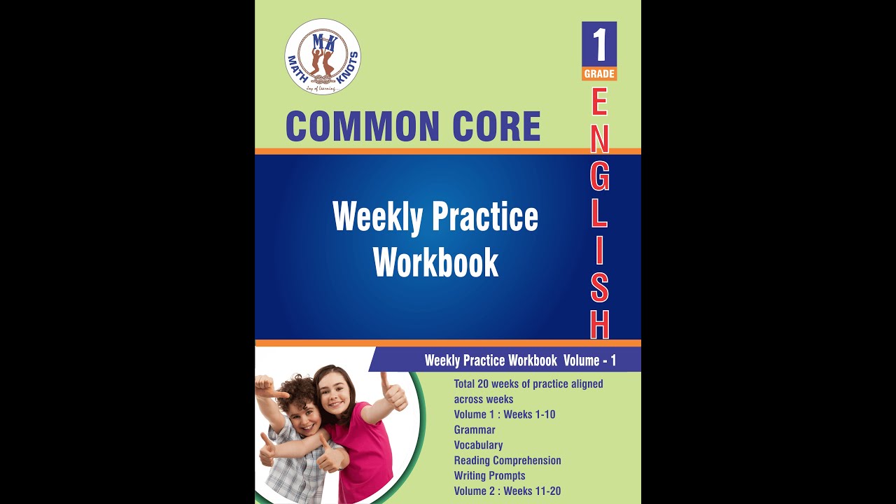 Common Core – 1st Grade ELA Test Prep Workbook Volume 1 | Book Preview Video