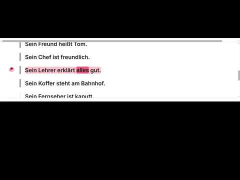 3 Nominativ – er → sein (onun, m/n)