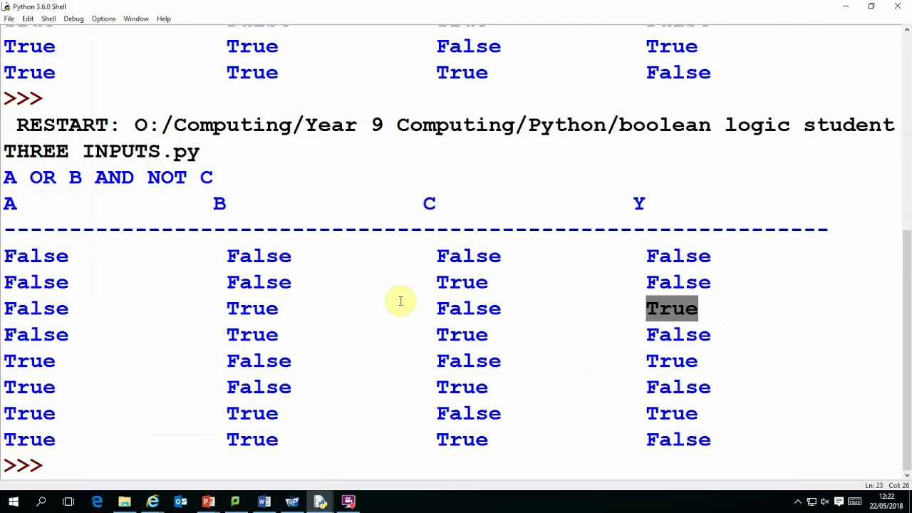 Truth Tables in Python - Evaluating Logical Statements NOW IMPROVED VERSION SEE https://youtu.be/WtL