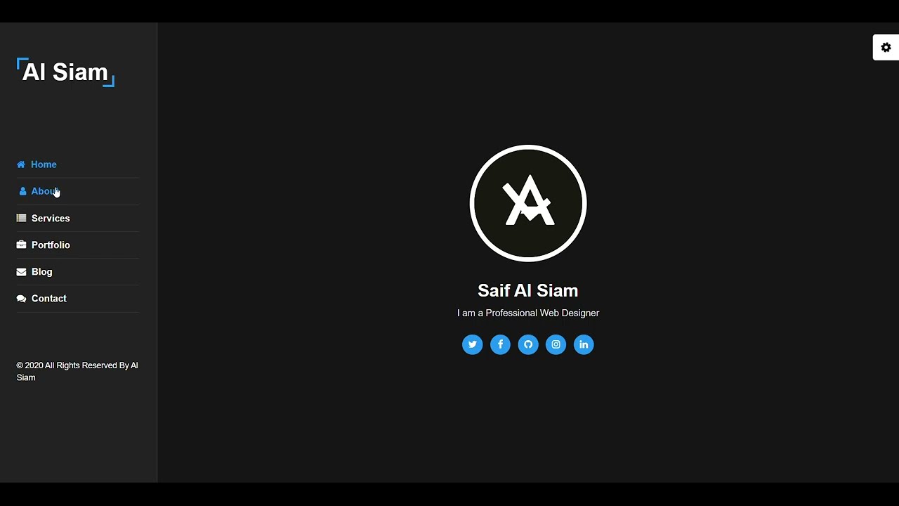 Open Source Portfolio Website with Source Code | Al Siam