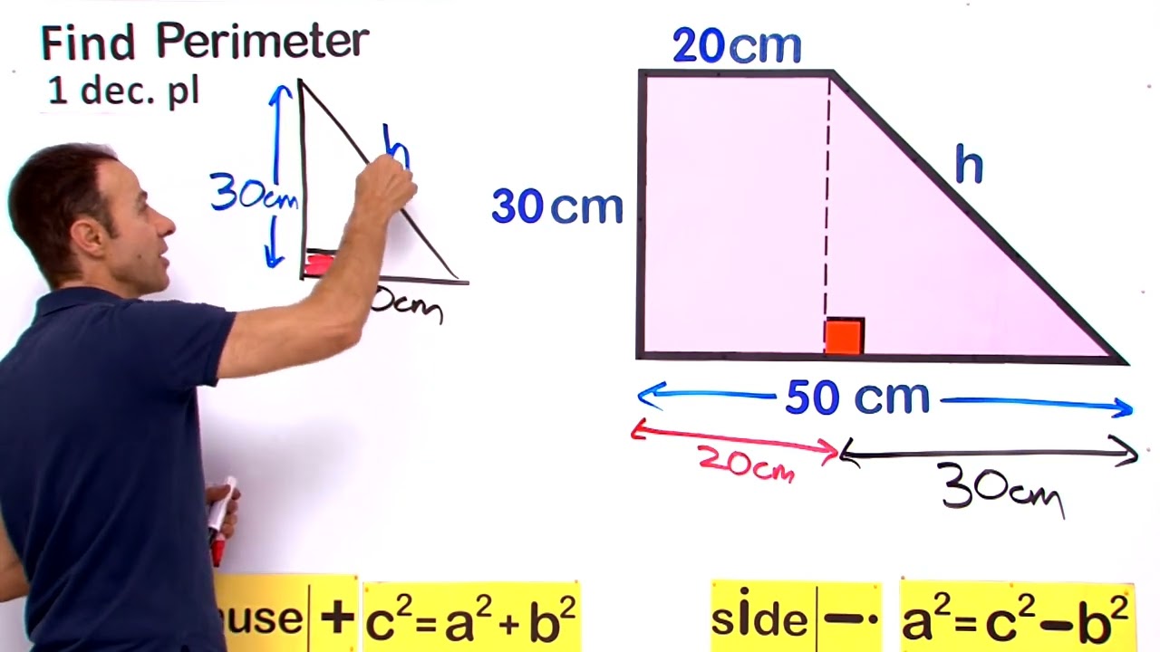 Pythagoras Problem – Find the Perimeter #1 | VividMath — US